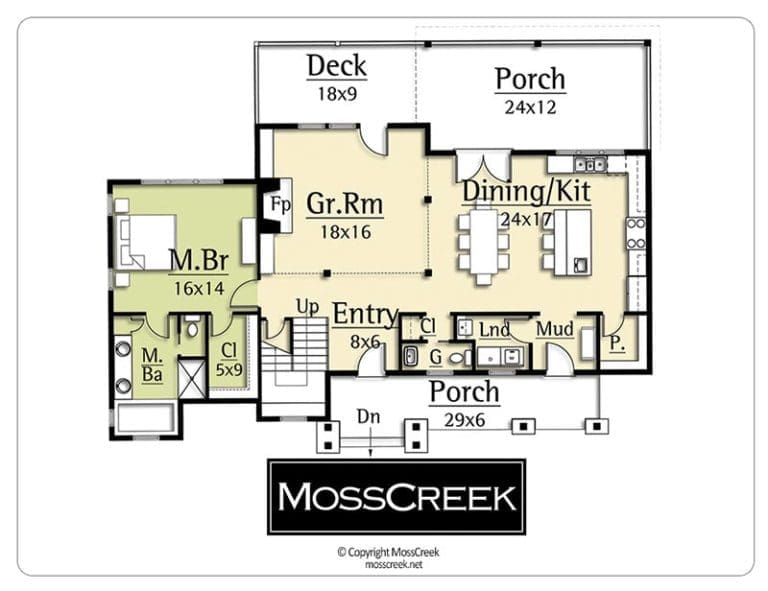 The Bitterroot by MossCreek | Floor Plan | Davis Frame Company